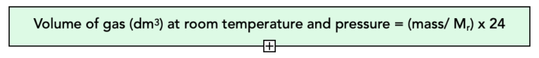 Volume of Gases Using Moles (GCSE Chemistry) - Study Mind