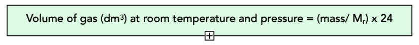 Volume of Gases Using Moles (GCSE Chemistry) - Study Mind